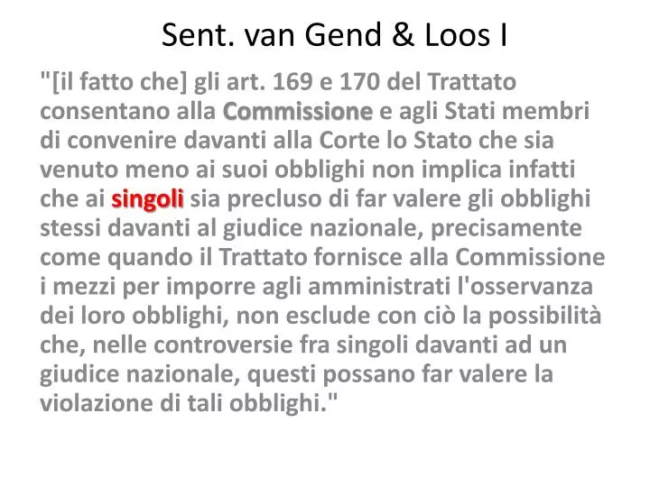 PPT - Sent. van Gend & Loos I PowerPoint Presentation, free download ...