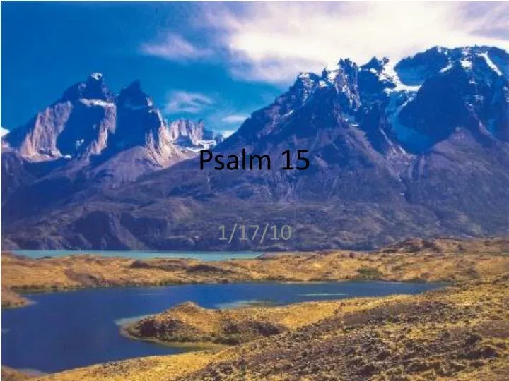 PPT - Psalm 15 PowerPoint Presentation, free download - ID:2049820