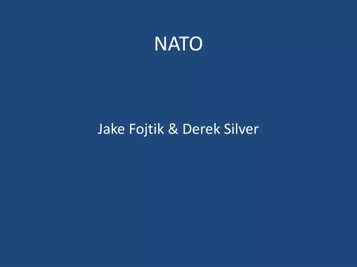 PPT - NATO PowerPoint Presentation, free download - ID:2049964