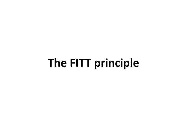 Fitt principle example - sheryinet