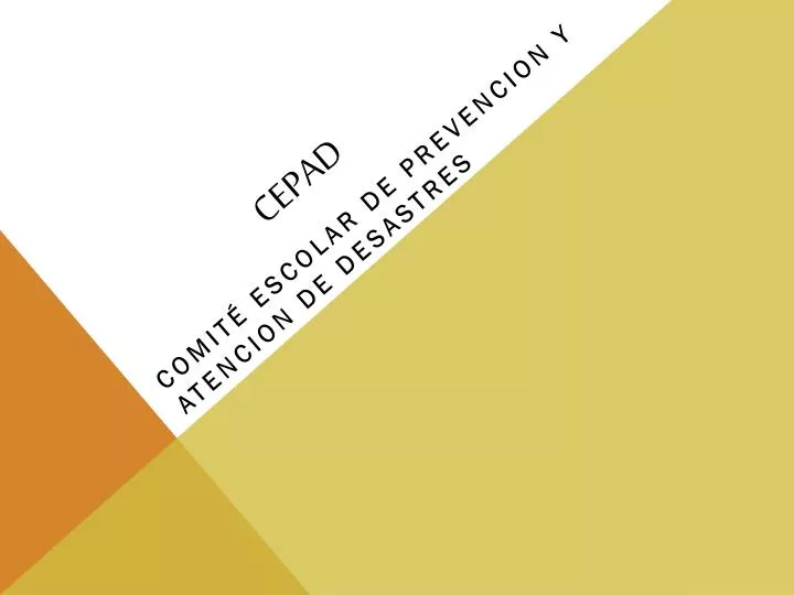 PPT - CEPAD PowerPoint Presentation, free download - ID:2050070