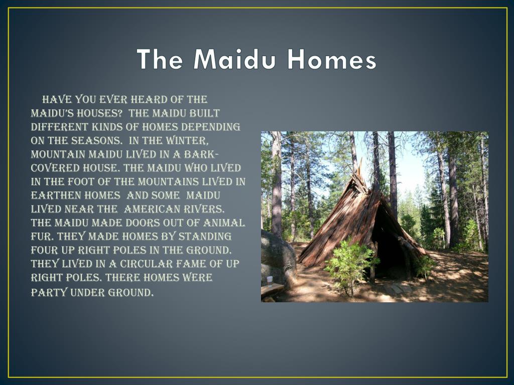 PPT - The Maidu A California Native American Tribe PowerPoint ...