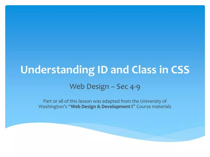 PPT - Understanding ID and Class in CSS PowerPoint Presentation, free ...