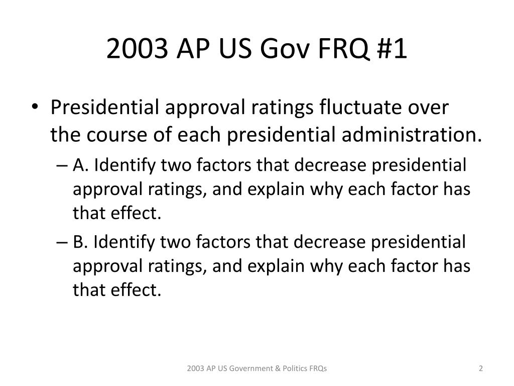 PPT - AP US Government and Politics 2003 FRQs PowerPoint Presentation ...