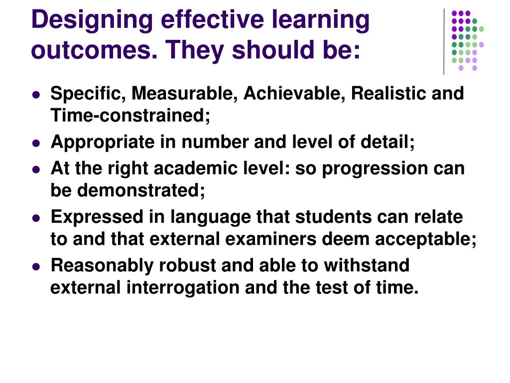 PPT - Learning outcomes PowerPoint Presentation, free download - ID:2050702