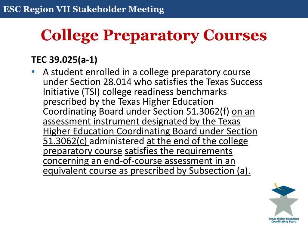 PPT - Texas Success Initiative College Courses for Dual Credit College ...