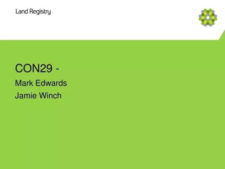 PPT - CON29 - PowerPoint Presentation, free download - ID:2051027