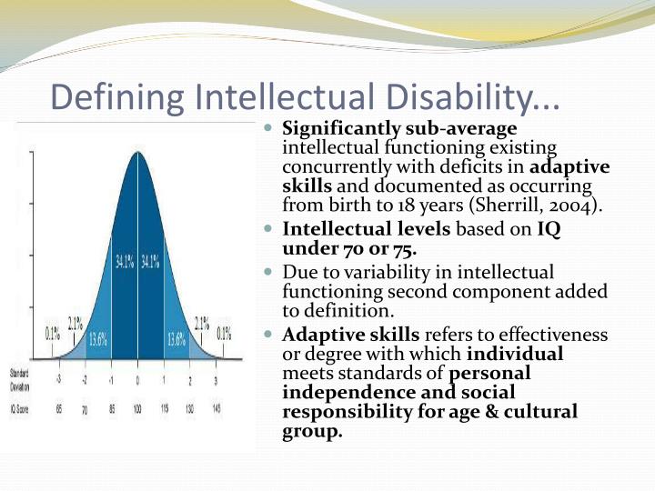 PPT - Intellectual Disabilities PowerPoint Presentation - ID:2051130