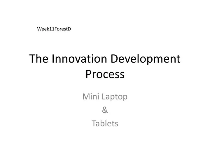 PPT - The Innovation Development Process PowerPoint Presentation, free ...