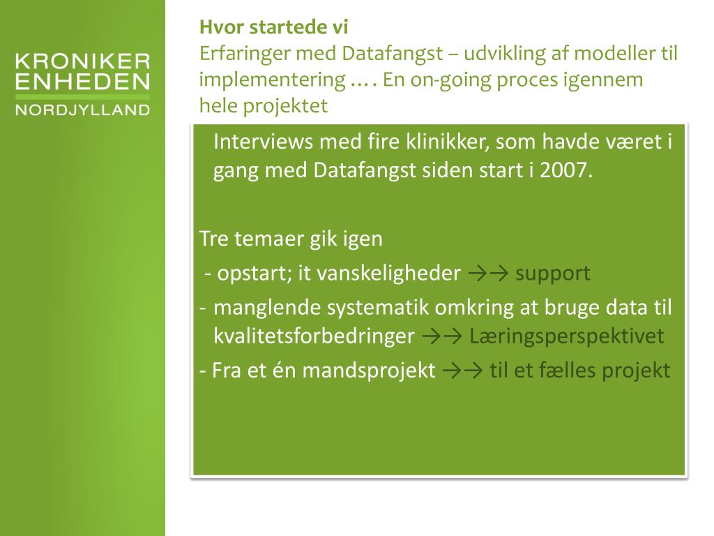 PPT - Implementering i almen praksis Projekt: Styrkelse af Tovholder ...