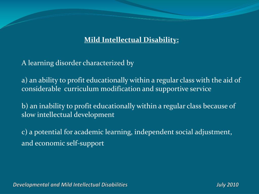 PPT - Intellectual Disabilities: Developmental & Mild Intellectual ... PPT - Intellectual Disabilities: Developmental & Mild Intellectual ...