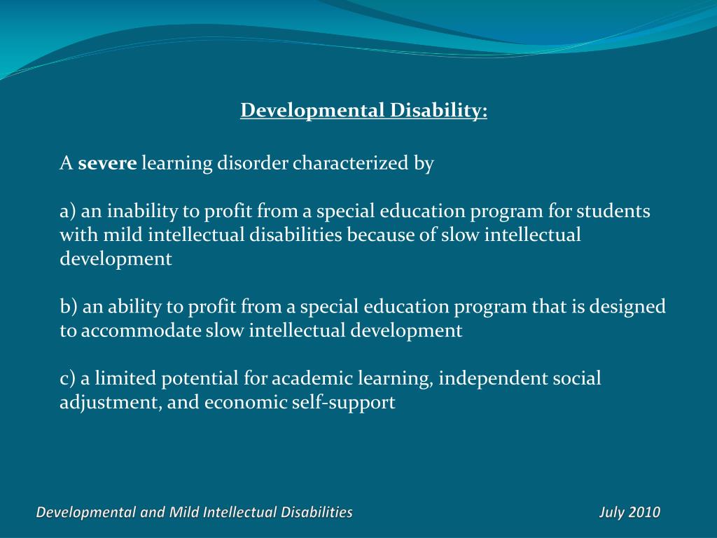 PPT - Intellectual Disabilities: Developmental & Mild Intellectual ... PPT - Intellectual Disabilities: Developmental & Mild Intellectual ...