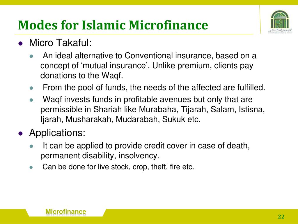 PPT - Islamic Microfinance Dr. Turkhan Ali Abdul Manap Islamic Research ...