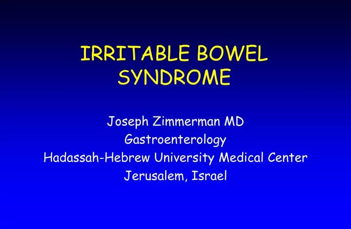PPT - IRRITABLE BOWEL SYNDROME PowerPoint Presentation, free download ...