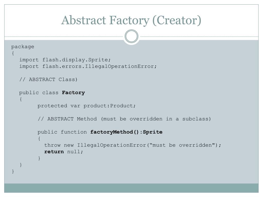 Ppt Factory Method Design Pattern Actionscript 30 Implementation Powerpoint Presentation