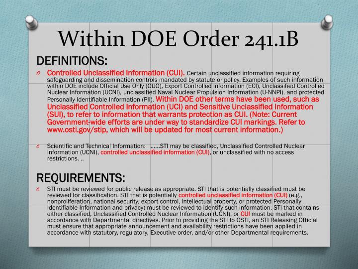 PPT - CUI Controlled Unclassified Information PowerPoint Presentation ...