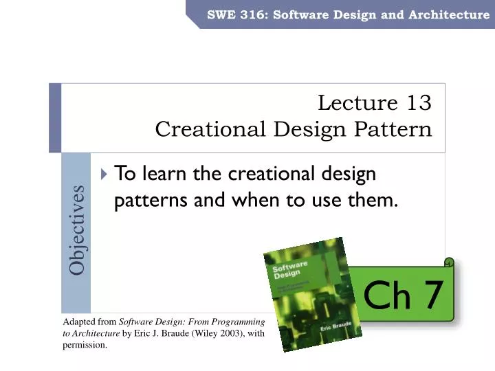 PPT - Lecture 13 Creational Design Pattern PowerPoint Presentation ...