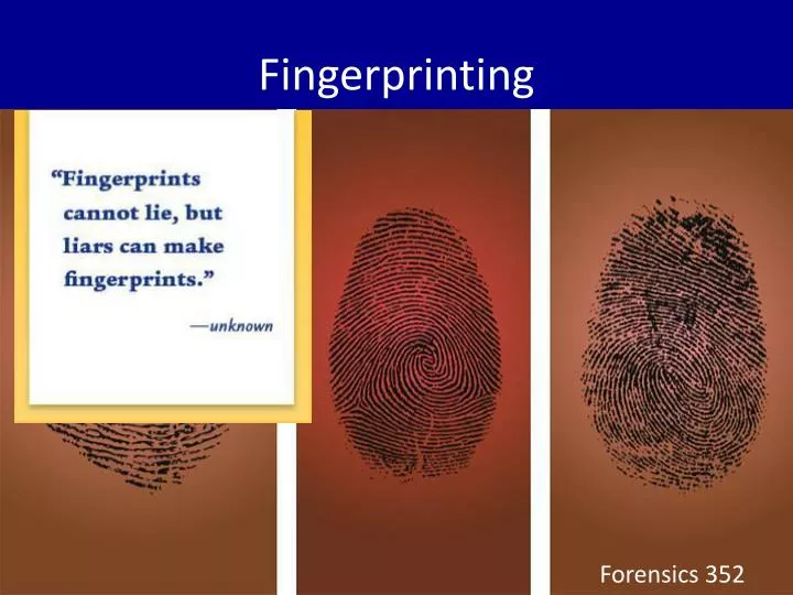 PPT - Fingerprinting PowerPoint Presentation, free download - ID:2053058