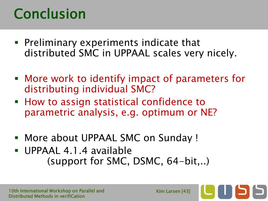 Ppt Parallel And Distributed Statistical Model Checking For Parameterized Timed Automata