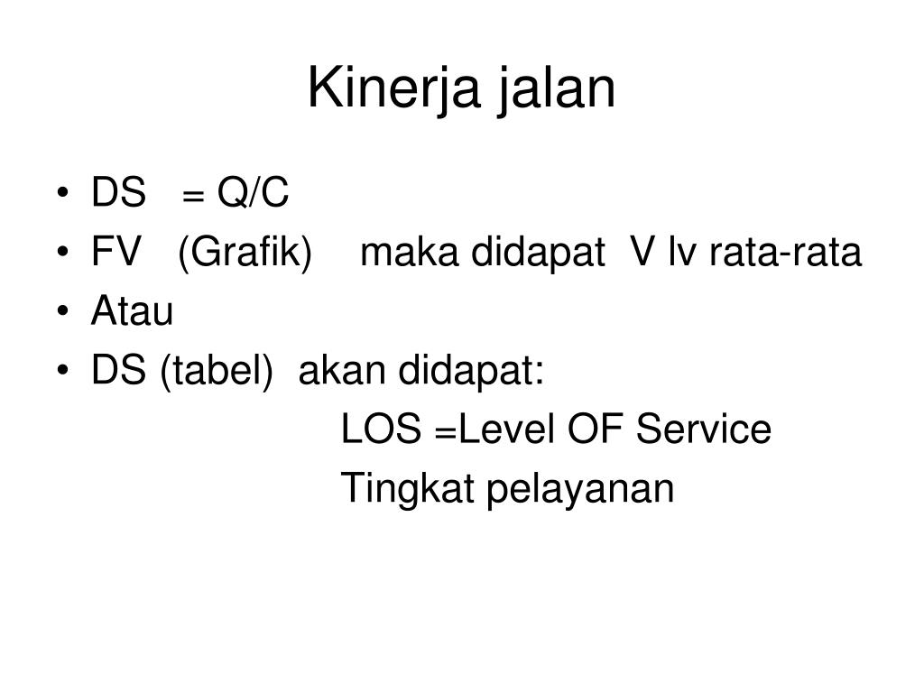 PPT - REKAYASA LALU LINTAS BAHAN MKJI SEGMEN JALAN, PERSIMPANGAN ...