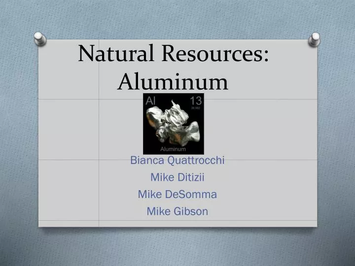 PPT - Natural Resources: Aluminum PowerPoint Presentation, free ...