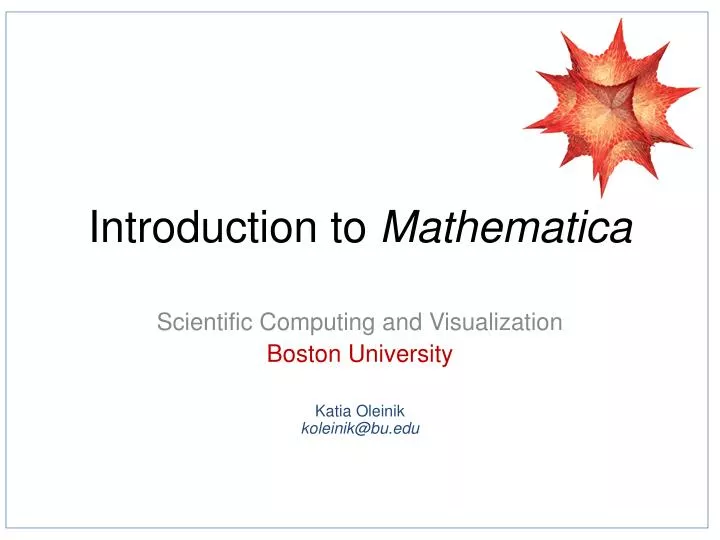 PPT - Introduction to Mathematica PowerPoint Presentation, free ...