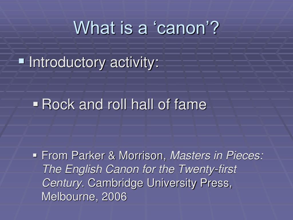 PPT - Is there a canon for Young A dult literature? PowerPoint ...
