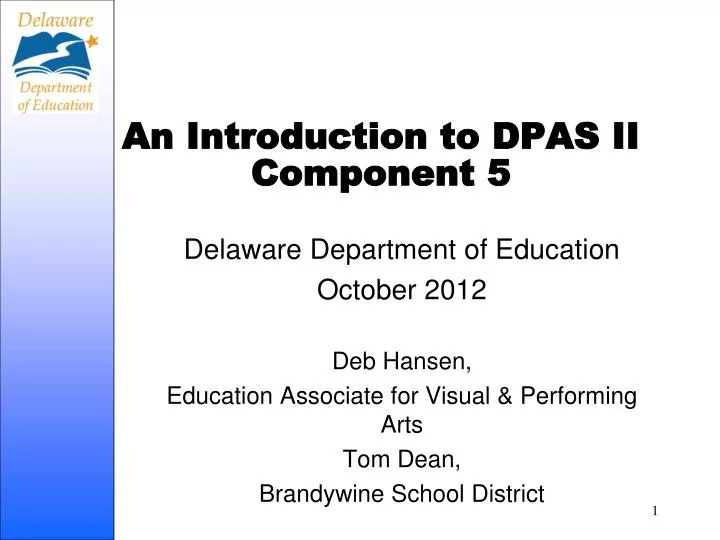 PPT - An Introduction to DPAS II Component 5 PowerPoint Presentation ...