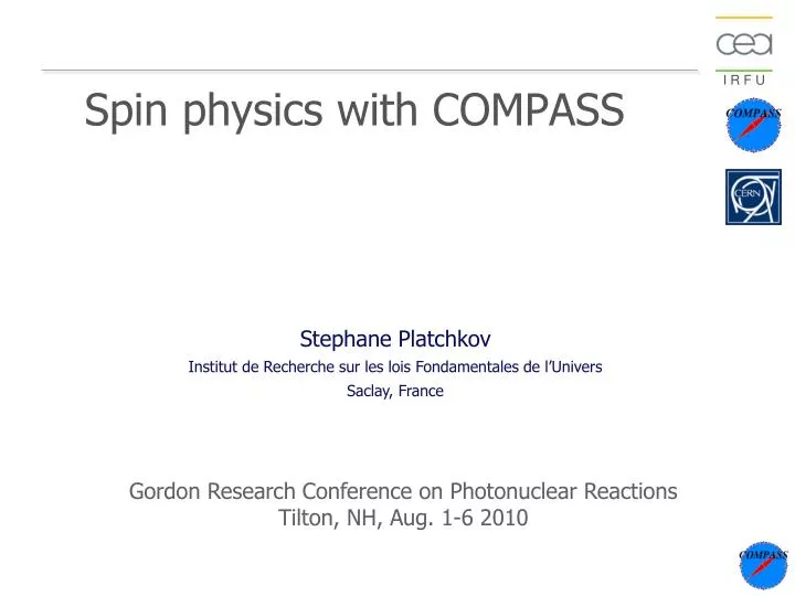 PPT - Spin physics with COMPASS PowerPoint Presentation, free download ...