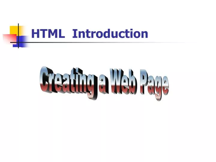 Ppt Html Introduction Powerpoint Presentation Free Download Id2054826
