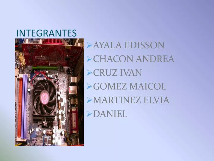 PPT - INTEGRANTES PowerPoint Presentation, free download - ID:2055912