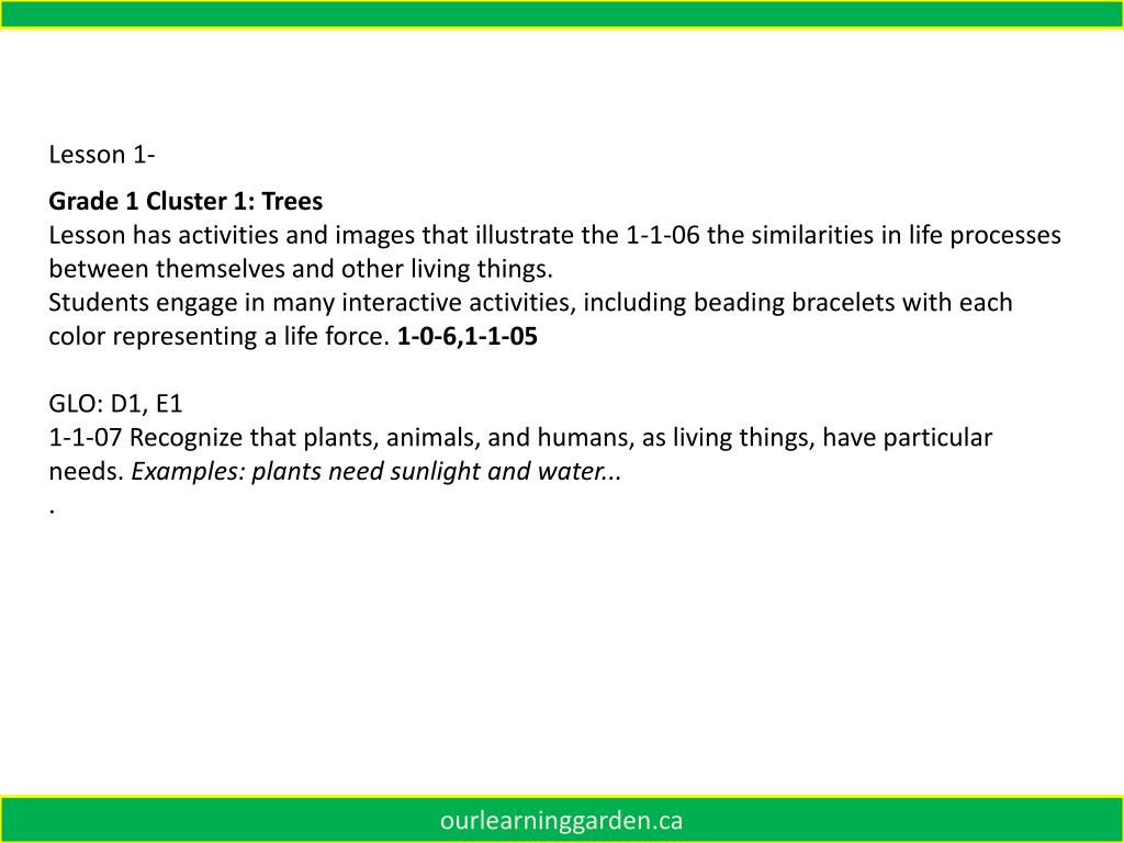 PPT - Our Learning Garden - Grade Lesson 1-6 “Pea Shoots ” PowerPoint ...