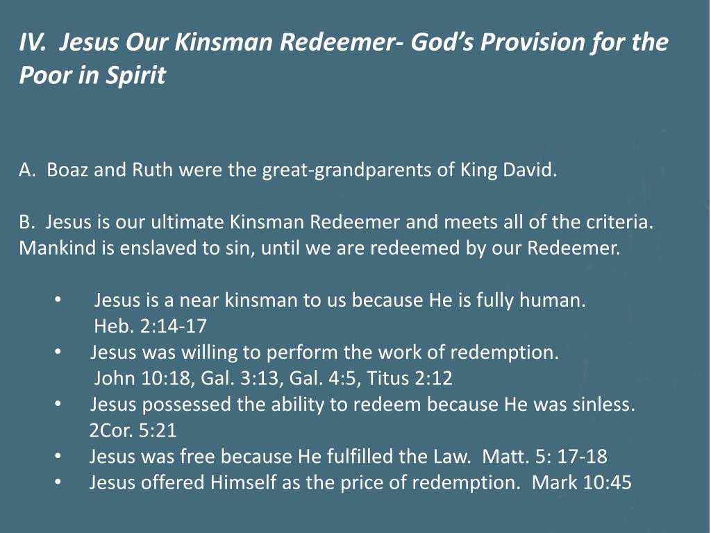PPT - KINSMAN REDEEMER- EXPRESSION OF GOD’S LOVING KINDNESS PowerPoint ...