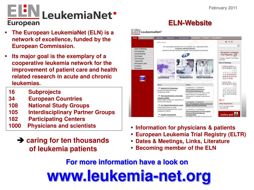 PPT - Information for physicians & patients European Leukemia Trial ...