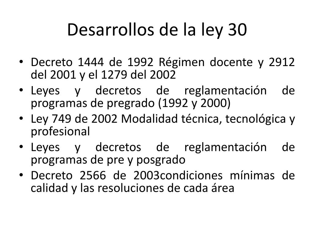 PPT - La ley 30 una segunda fase de la mercantilización de la educación ...