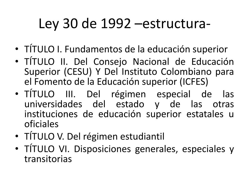 PPT - La ley 30 una segunda fase de la mercantilización de la educación ...