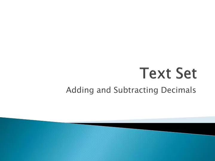 PPT - Text Set PowerPoint Presentation, free download - ID:2057462