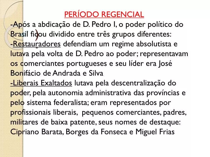 PPT - PERÍODO REGENCIAL PowerPoint Presentation, free download - ID:2057514