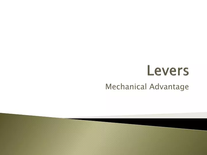 PPT - Levers PowerPoint Presentation, free download - ID:2057556