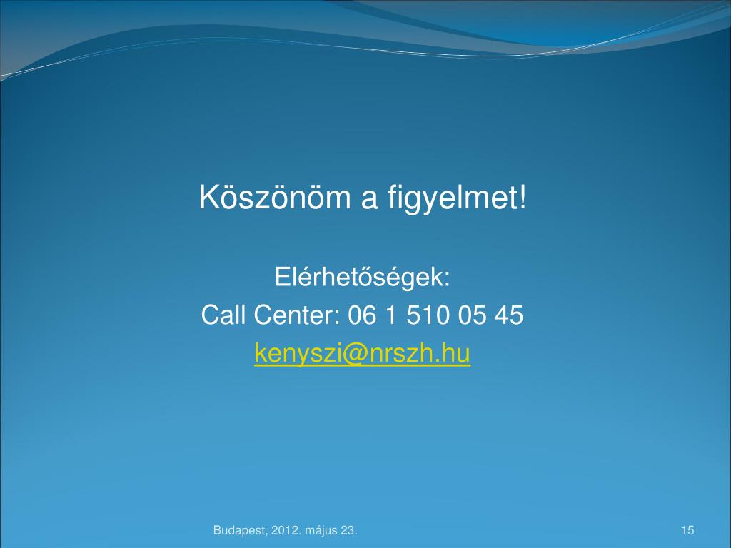 PPT - Központi Elektronikus Nyilvántartás a Szolgáltatást ...
