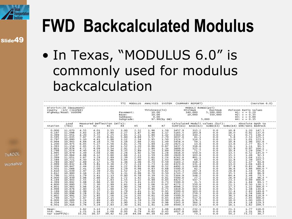 PPT - TxACOL Workshop Texas Asphalt Concrete Overlay Design and ...