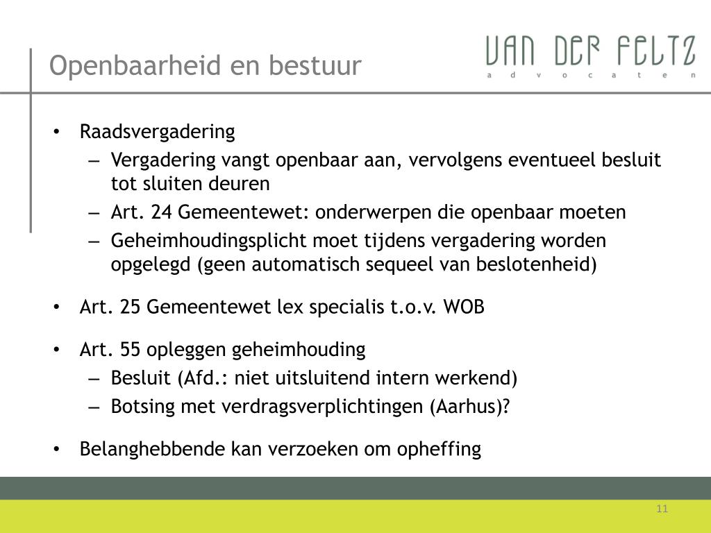 PPT - Seminar “De Wet openbaarheid van bestuur: grenzen aan misbruik ...