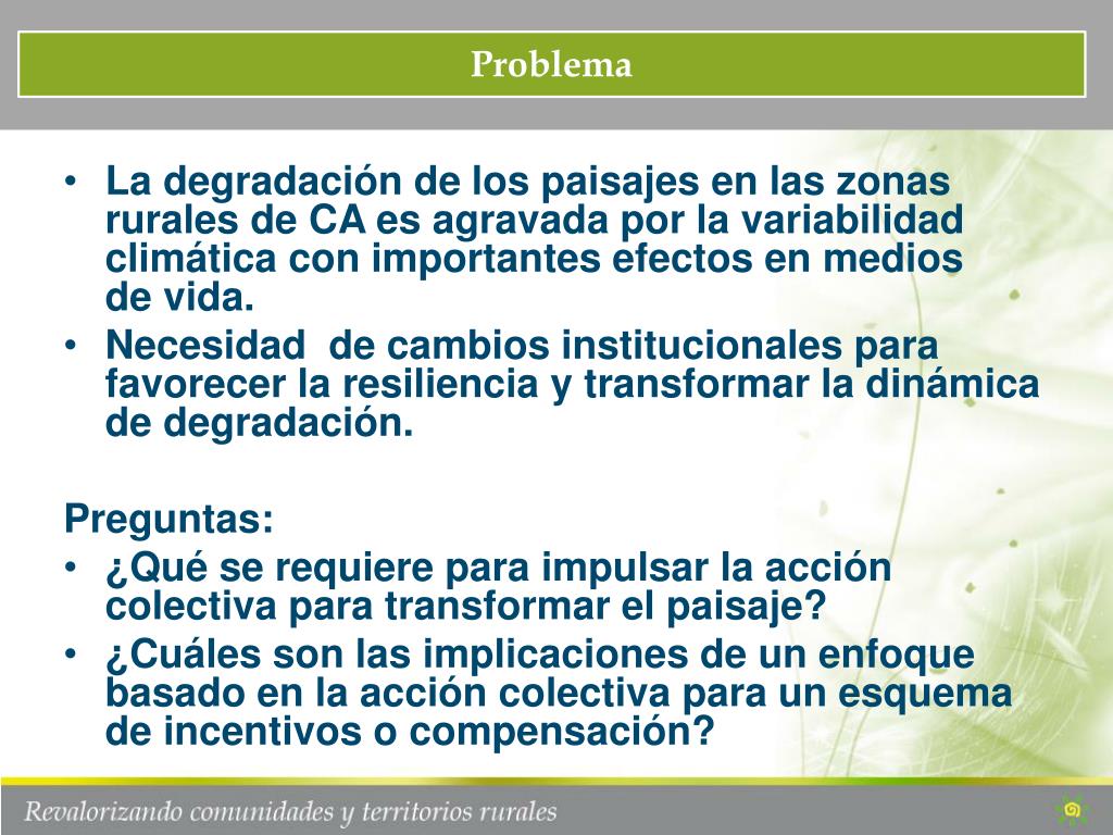PPT - Restauración del paisaje, gobernanza y cambio climático ...