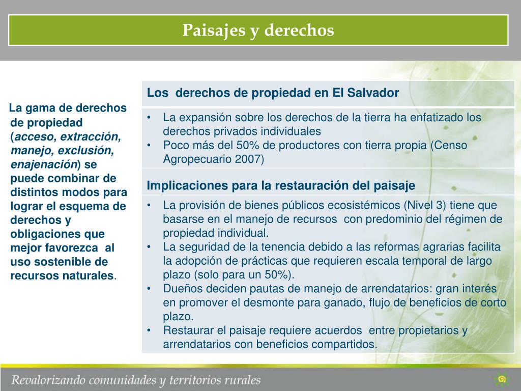 PPT - Restauración del paisaje, gobernanza y cambio climático ...