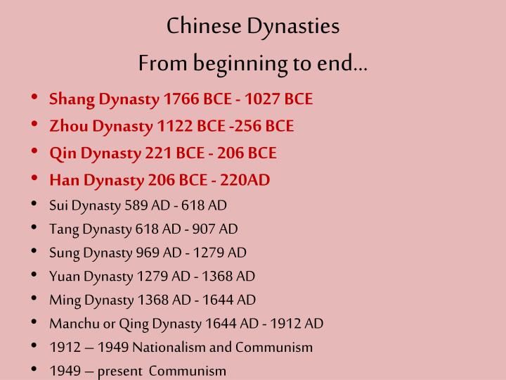 PPT - Chinese Dynasties PowerPoint Presentation - ID:2059617