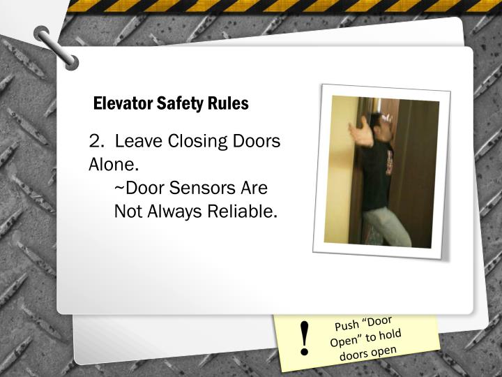 PPT - ELEVATOR SAFETY PowerPoint Presentation - ID:2059745