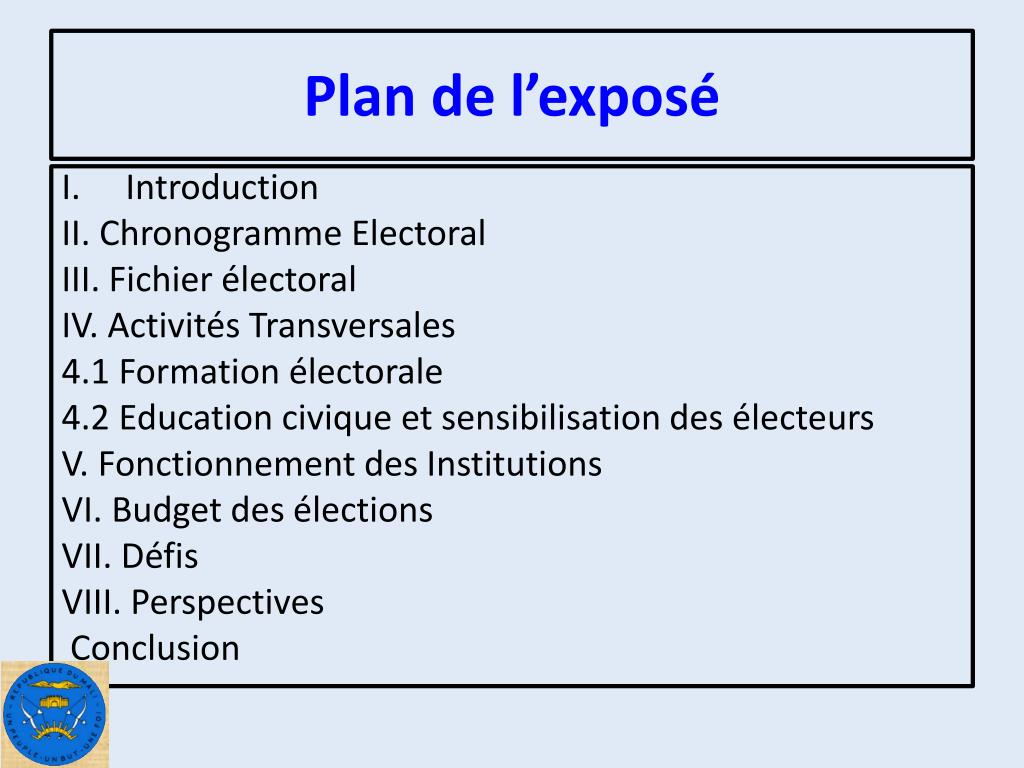 PPT - LE PROCESSUS ÉLECTORAL : ÉTAT D’AVANCEMENT DES PRÉPARATIFS ...