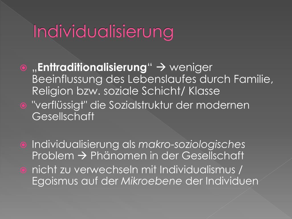 PPT - Individualisierung - Theorie von Ulrich Beck PowerPoint ...