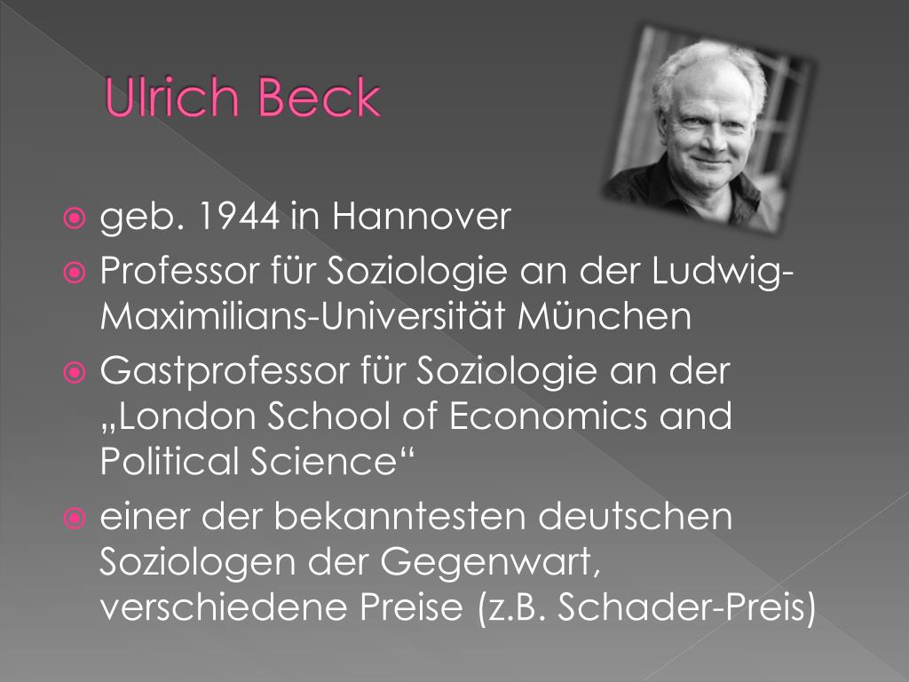 PPT - Individualisierung - Theorie von Ulrich Beck PowerPoint ...