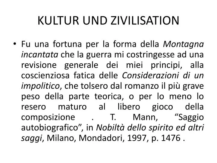 PPT - KULTUR UND ZIVILISATION PowerPoint Presentation, free download ...
